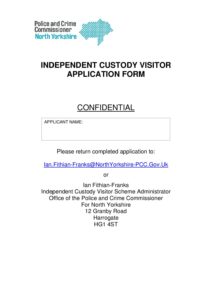 ICV - Application Form PDF - Police, Fire and Crime Commissioner North ...