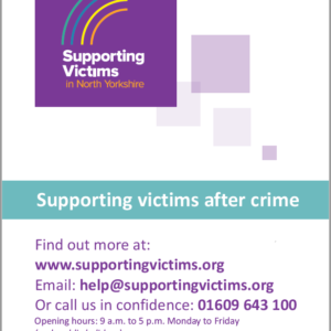 Leaflet - Supporting Victims - Police, Fire and Crime Commissioner ...